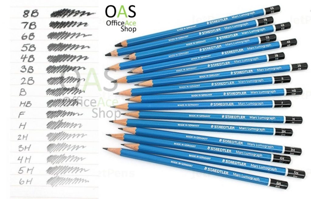 STAEDTLER Mars Lumograph ดินสอเกรด มีความเข้มหลากหลายให้เลือก HB/B/2B/3B/4B/5B/6B/7B/EE/9B/H/2H ...