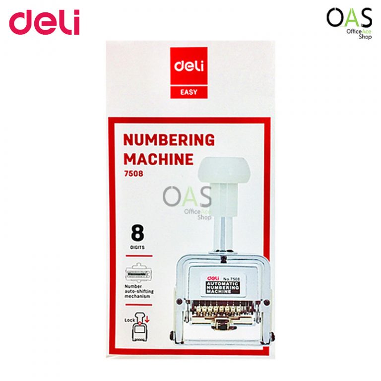 Deli Numbering Machine เครื่องตีเบอร์ 8 หลัก #7508