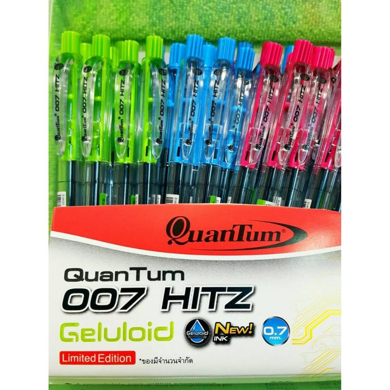 QUANTUM Ballpoint Pen ปากกาลูกลื่น 0.7mm #007 HITZ กระบอกละ 50 ด้าม
