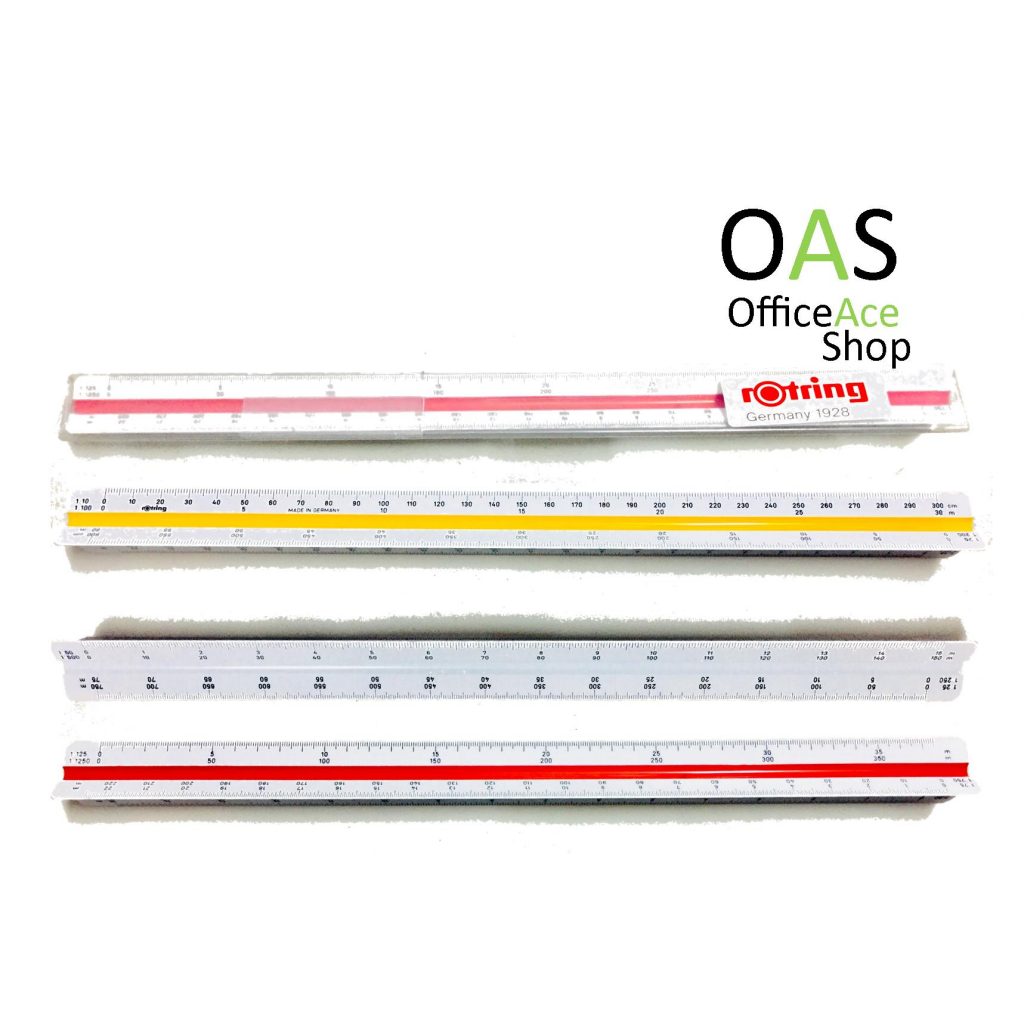 Rotring Triangular Scale Ruler ร็อตตริ้ง สเกลสามเหลี่ยม [1:10 1:20, 1: ...