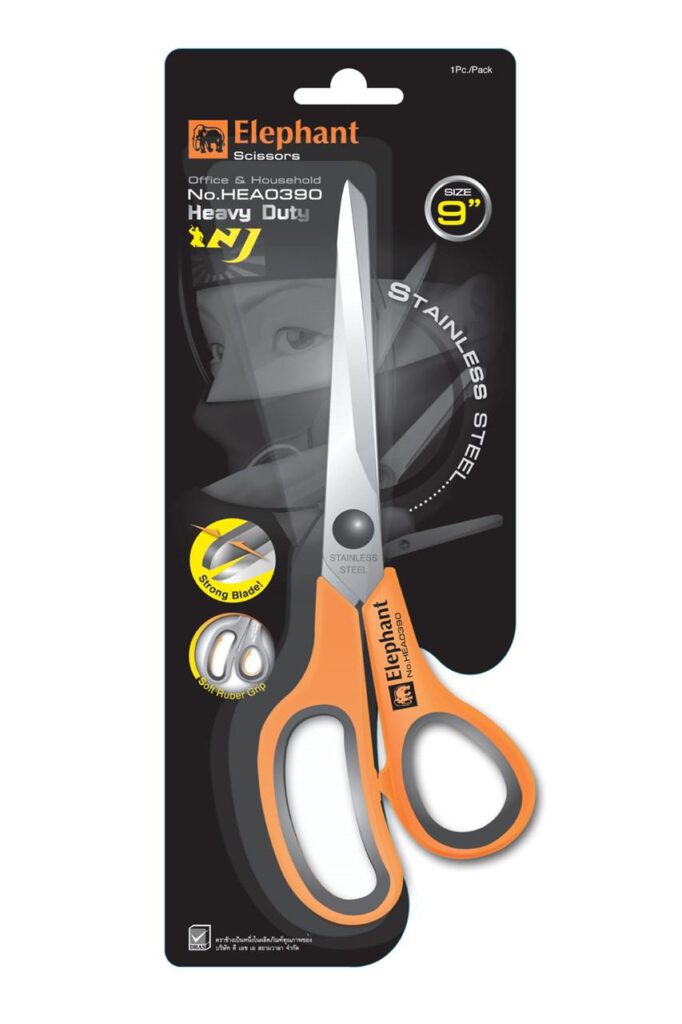 ELEPHANT Heavy Duty Scissors กรรไกรสำหรับงานหนัก ตราช้าง #HEA0390Size 9""