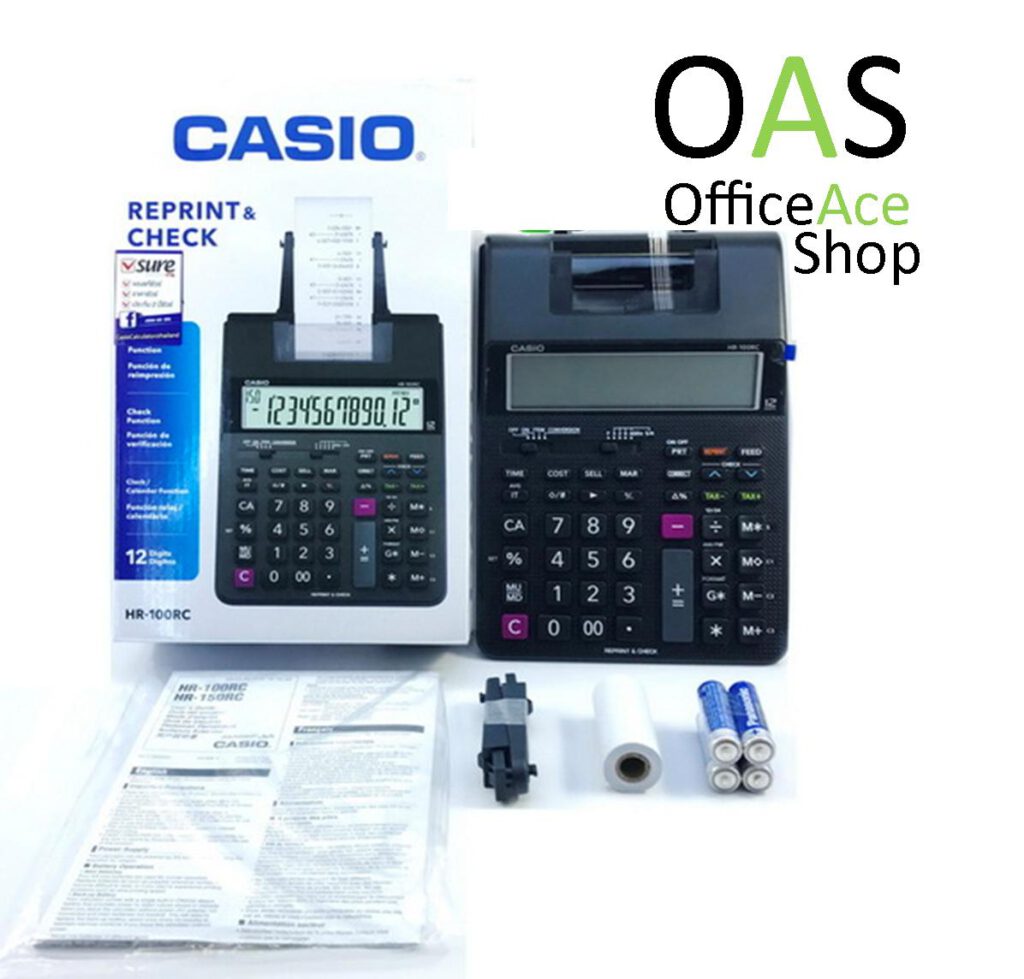 CASIO HR-100RC Printable Calculator เครื่องคิดเลข (ประกันศูนย์ 1 ปี ...
