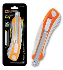 ELEPHANT Cutter Knife H-1801 มีดคัตเตอร์ (45 Degree)