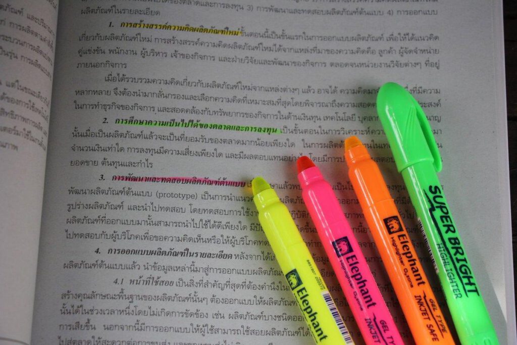 ELEPHANT Super Bright Highlighter ปากกาเน้นคำ ไฮไลท์เตอร์ ชนิดเจล Gel Type