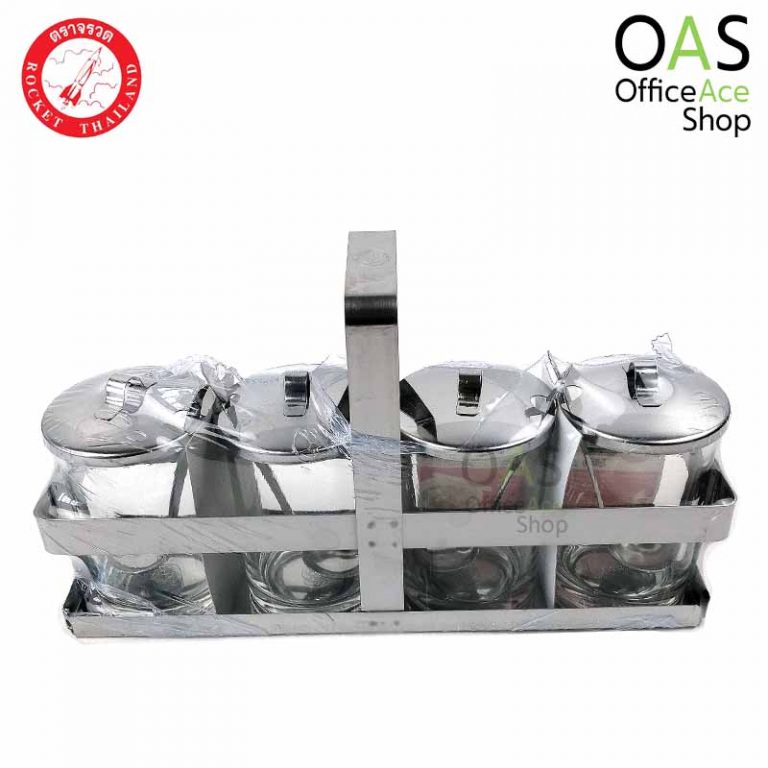 พวงเครื่องปรุง ROCKET Seasoning Set (แนวยาว) 4 ช่อง ร็อกเก็ต 6 oz