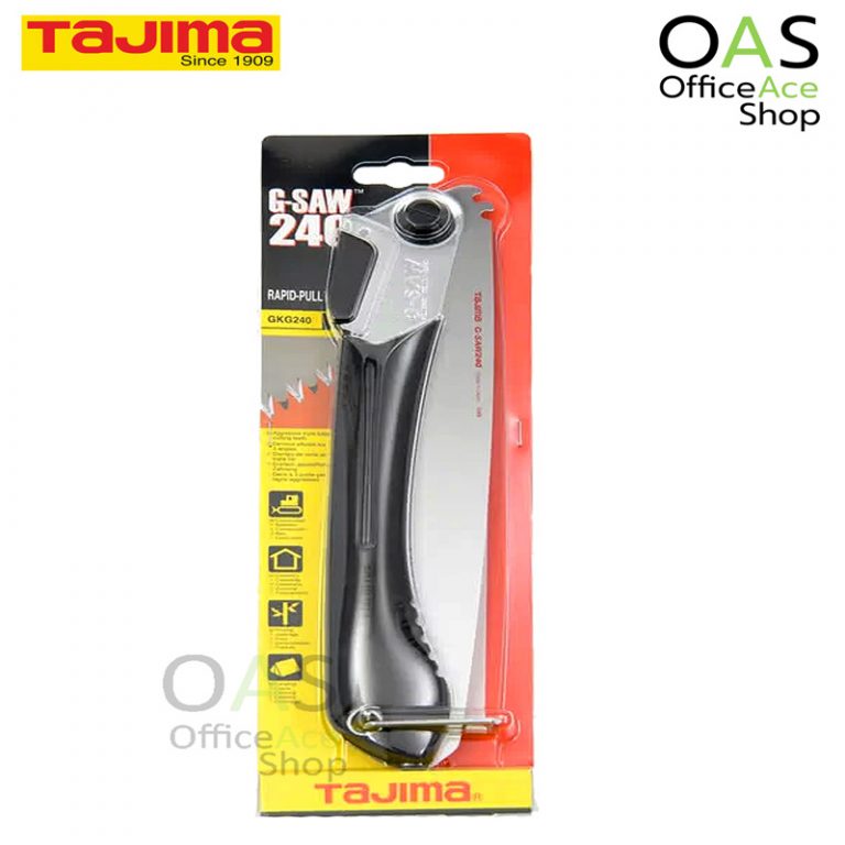 Rapid Pull Saw TAJIMA เลื่อยพับเก็บได้ ทาจิม่า สีดำ #GK-G240