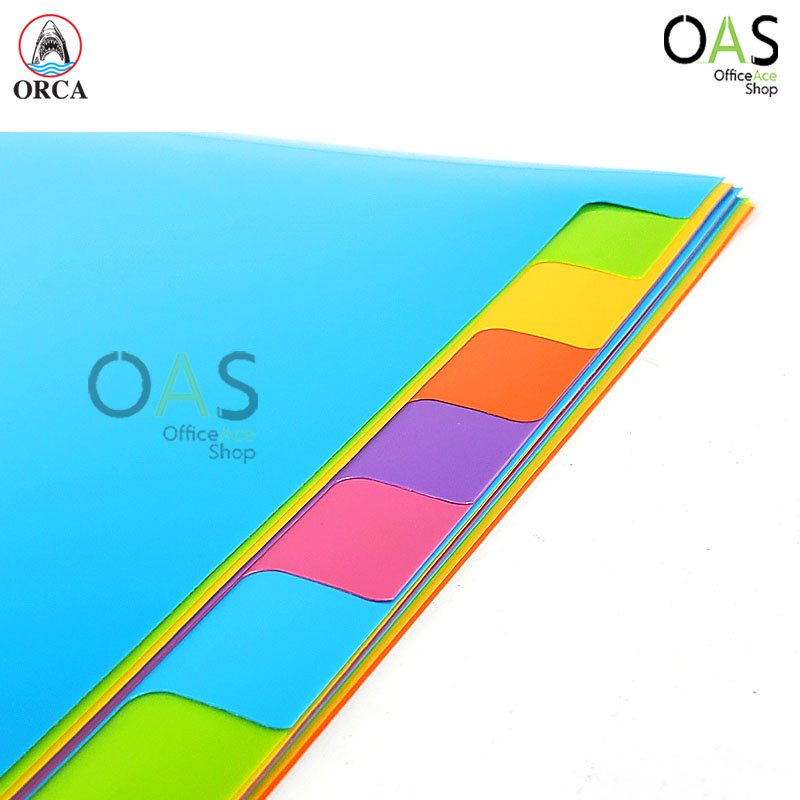 Plastic Index ORCA ดัชนีพลาสติกคั่นเอกสาร ออก้า 16 ช่อง A4 #BC-613
