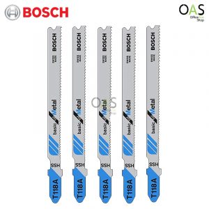 Jigsaw Blade T118A/5 PCS. BOSCH ใบเลื่อยจิ๊กซอว์ 5 ชิ้น #2608631013