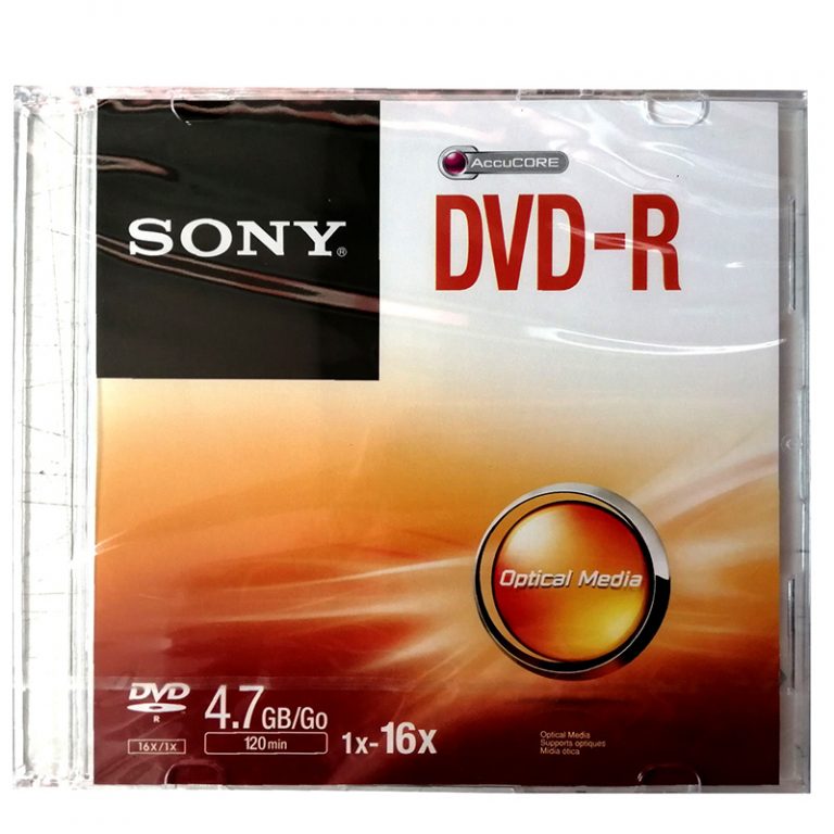 SONY AccuCORE DVD-R 16x 4.7GB/Go 120min แผ่นดีวีดีอาร์ โซนี่ พร้อมกล่อง ...