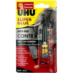 UHU Super Glue Gel Ultra Fast Control กาวพลังช้าง ซุปเปอร์กลู คอนโทรล ...