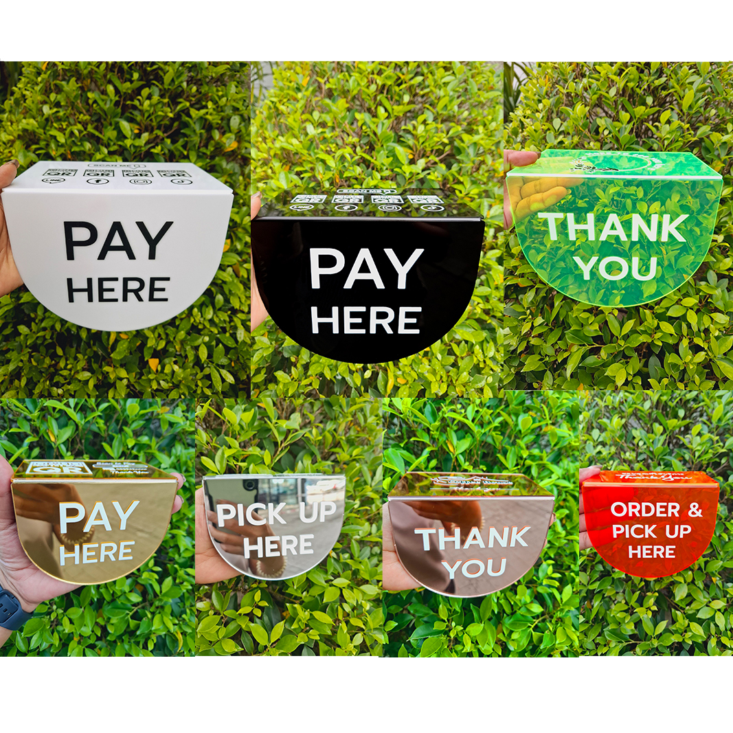 Acrylic counter edge hanging sign ป้ายติดขอบโต๊ะ ป้ายติดโต๊ะ บาร์ ...